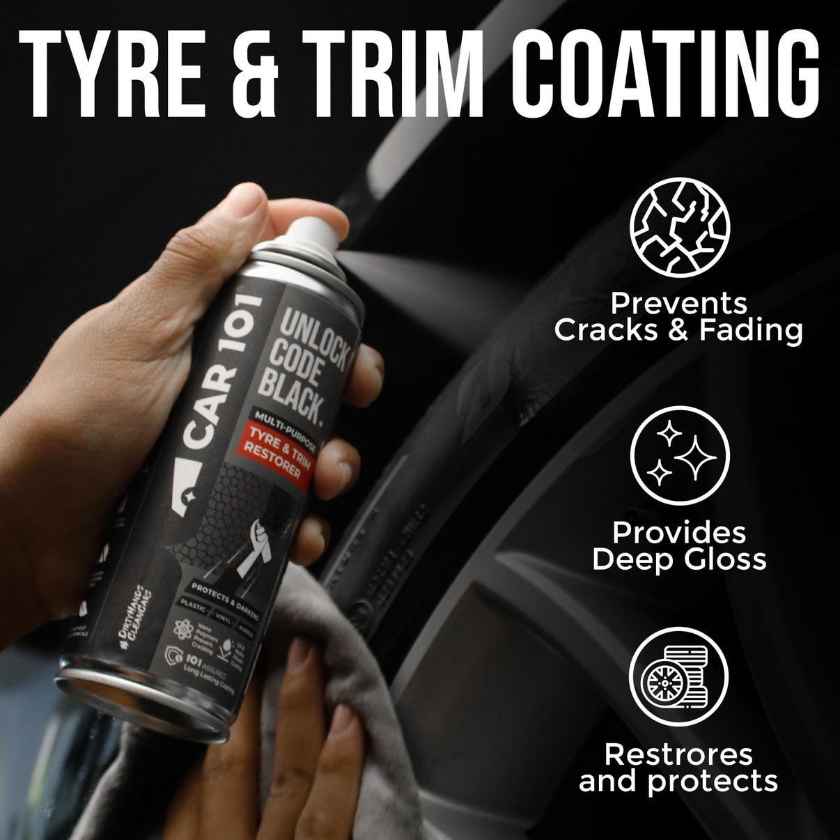 CAR101 Tyre & Trim Restorer Spray Coating – Car101